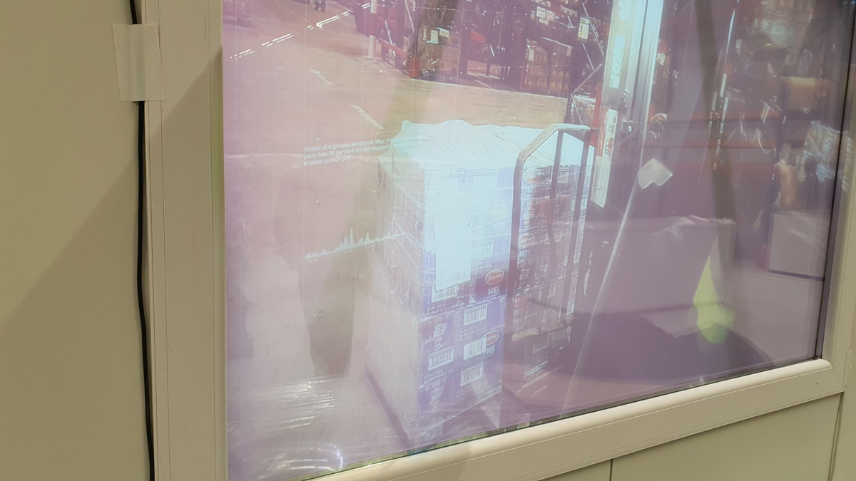 Self-adhesive smart film observation window application and projection ...